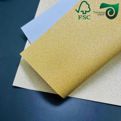 China Glitter Foil Colored Paper 120gsm 250gsm Premium Sparkling Wood Pulp Craft Paper for Party Decoration for sale