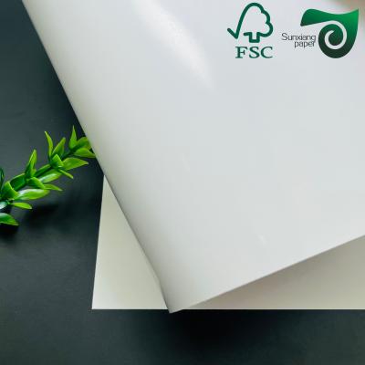 China FSC Coated Duplex Stone Paper 100 400μM Recycled Waterproof Double Sided Coated Board for sale