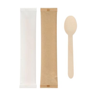 China Biodegradable Tableware Cutlery Set , Barbecue Wooden Forks And Spoons Disposable for sale