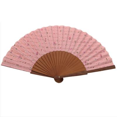 Cina Tecnica Ventilatore a mano di legno dipinto Disegno personalizzato per regali Museo Souvenir Colore bianco in vendita