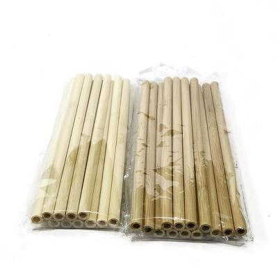 China Custom bamboe drinkstraw 100% natuurlijke biologisch afbreekbaar klein kaliber 20cm herbruikbare strooien for sale
