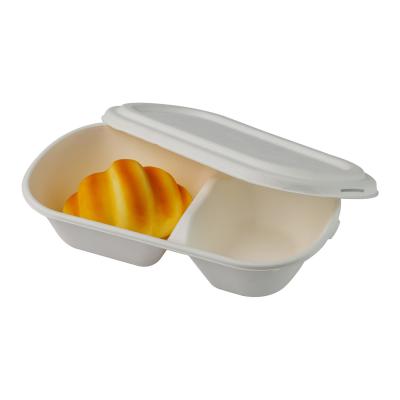 China brown Biodegradable Sugarcane Tableware Sugarcane Bagasse Takeaway Containers for sale