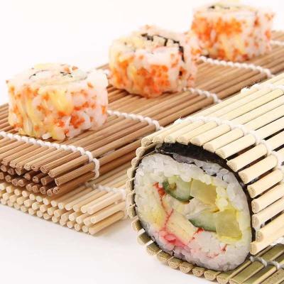 China Natuurlijke de Sushi Rolling Mat van het Kleurenbamboe 24cmx24cm/27cmx27cm for sale