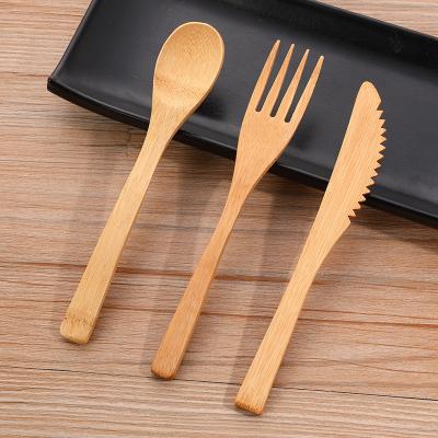 China Portable Bamboo Travel Cutlery Set Chopsticks Spoon Straw Six Piece Cloth Bag Packing for sale
