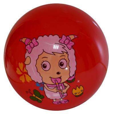 China Single color printed inflatable PVC ball toys smile sheep play music cartoon for sale