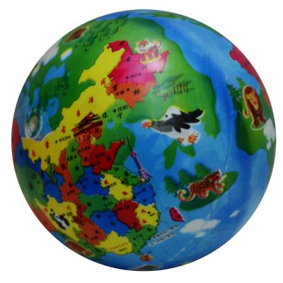 China full color printed inflatable PVC ball toys world animal map for sale