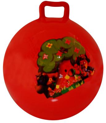 China space hopper printed inflatable PVC ball toys red bear coming for sale