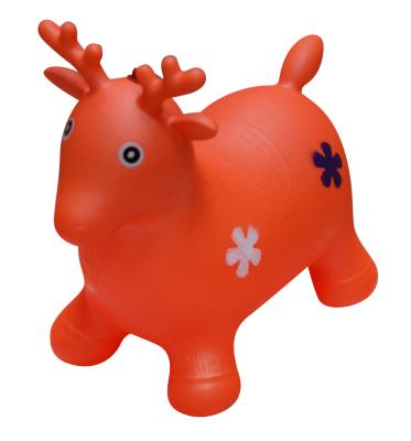 China jumping animal inflatable PVC sitting toys deer with music for sale