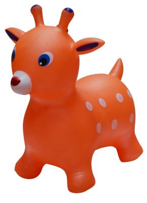 China jumping animal inflatable PVC sitting toys deer cartoon with music for sale