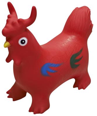 China jumping animal inflatable PVC sitting toys cock for sale