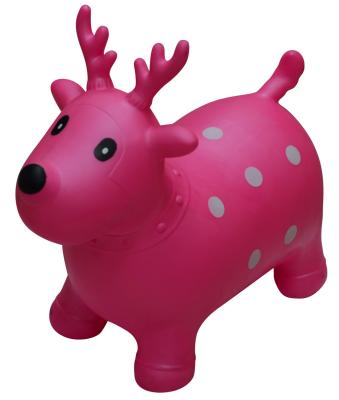 China jumping animal inflatable PVC sitting toys cartoon deer for sale
