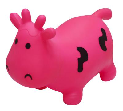 China jumping animal inflatable PVC sitting toys cartoon cow for sale