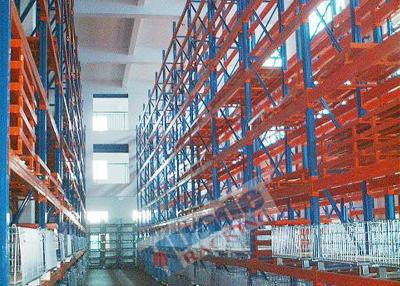 China Double Deep Pallet Racking System For Warehouse , Each Level Adjustable Pallet Racking Box Shape Beam for sale