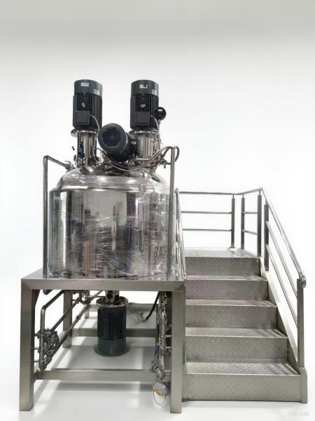 Quality 500L Fixed Vacuum Emulsifying Mixer Tank For Cosmetics Make Up Product for sale