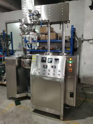China Hydraulic Lifting Vacuum Homogenizing Emulsifier 100L For Cosmetics Cream Lotion for sale