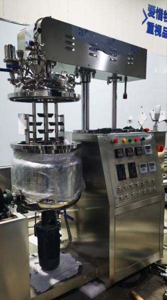 Quality Lotion Cream Paste High Shear Emulsifier Mixer Tank With Lifting System for sale