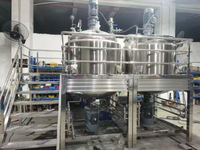 China 2000L Fixed Vacuum Emulsifying Homogenizer Combination Equipment For Cream for sale