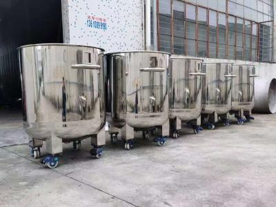 China Shower Gel Half Open Storage Tank Movable 500L With CIP Cleaning Ball for sale