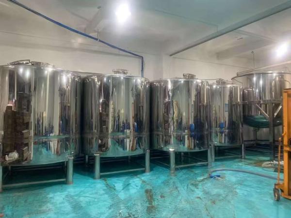 Quality Shower Gel Half Open Storage Tank Movable 500L With CIP Cleaning Ball for sale