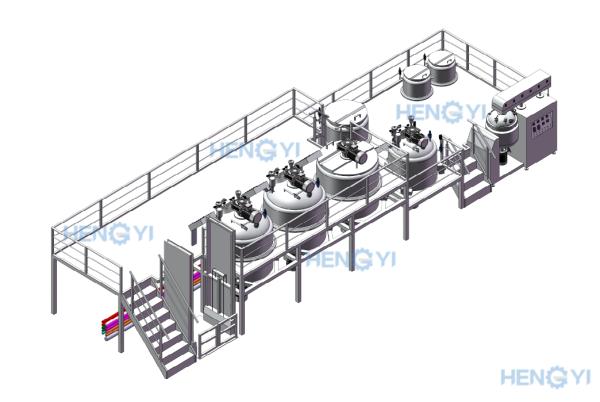 Quality Full Automatic Liquid Soap Production Line Shampoo Making Machine with Agitator for sale