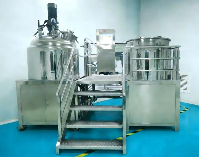 China Industrial High Shear Mixer Fixed Cosmetics Vacuum Emulsifying Homogenizer for sale