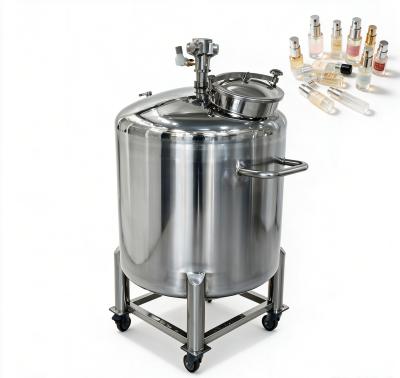 China 300L Mobile Pneumatic Mixing Tank for Perfume & Cosmetic Liquid Manufacturing for sale