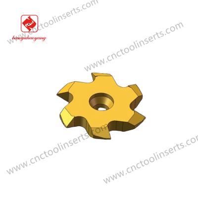 Cina Inserto scanalatura non standard personalizzabile con design a sei bordi 3D154-235 e rivestimento di fascia media HYKH06 in vendita