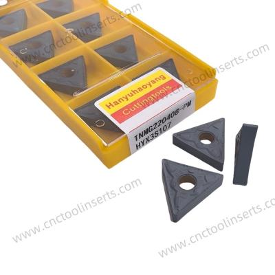 中国 CNC旋盤インサート Wc-Co CVDコーティング TNMG220408-PM HYX3S107 鋼 販売のため
