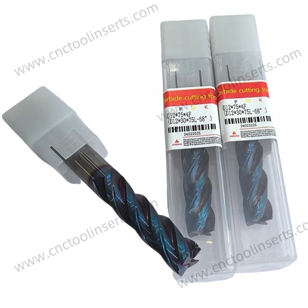 Quality D12*30*75L-68° Solid Carbide End Mill Automotive Manufacturing Energy Carbide for sale