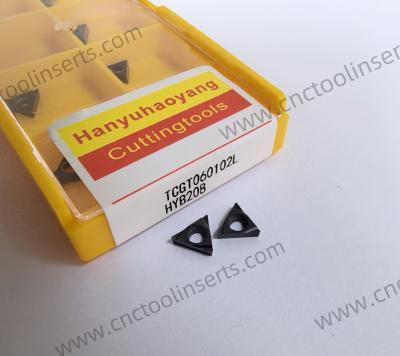 중국 CNC 보링 인서트 Wc-Co PVD 코팅 TCGT060102L HYB208 ，초합금을 제외한 모든 난삭재에 적용 가능 판매용
