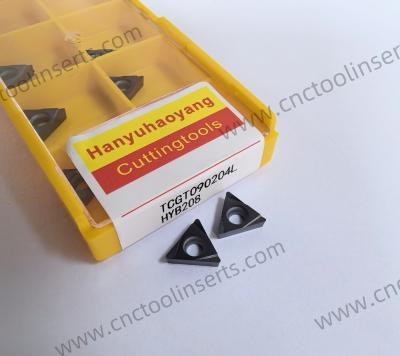 중국 CNC 보어링 삽입 Wc-Co PVD 코팅 TCGT0090204L HYB208, 초연합을 제외한 모든 기계가 어려운 재료에 적용됩니다. 판매용