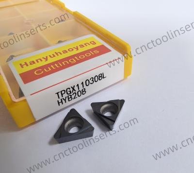중국 CNC 보어링 삽입 Wc-Co PVD 코팅 TPGX110308L HYB208, 초연합을 제외한 모든 기계가 어려운 재료에 적용됩니다. 판매용