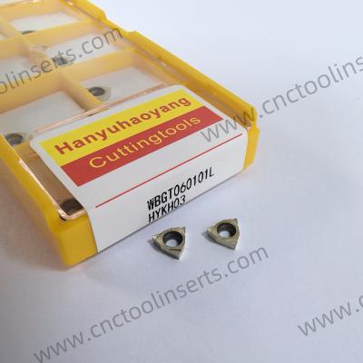 중국 CNC 도어 삽입 Wc-Co PVD 코팅 WBGT060101L HYKH03, 초연합을 가공할 수 있습니다. 판매용