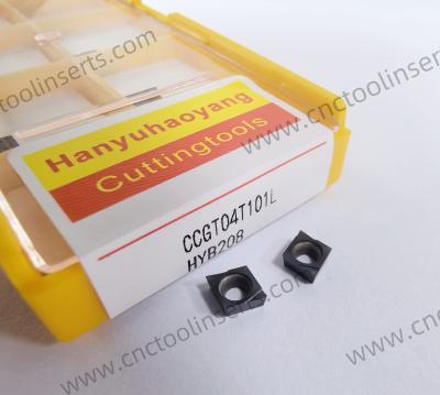 중국 CNC 보어 삽입 WC-Co PVD 코팅 CCGT04T101L HYB208, 초연합을 제외한 모든 기계가 어려운 재료에 적용됩니다. 판매용