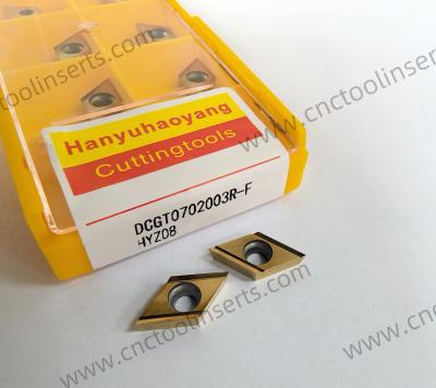 중국 CNC 도 boring 삽입 Wc-Co CVD 코팅 DCGT0702003R-F HYZ08, 부드러운 철강 가공에 적합 판매용