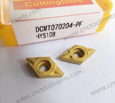 중국 CNC 도어 삽입 Wc-Co CVD 코팅 DCMT070204-PF HYS108,제철 및 주철 가공에 적합 판매용