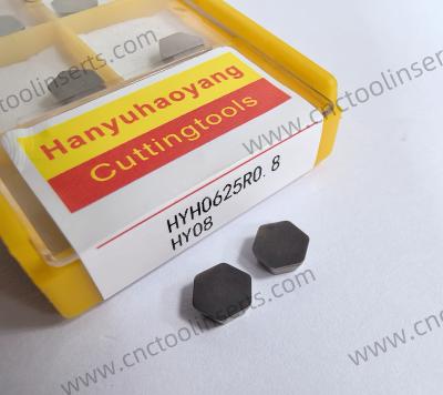 Cina Inserto di alesatura in metallo duro HYH0625R0.8 HY08 non rivestito adatto per la lavorazione dell'alluminio in vendita