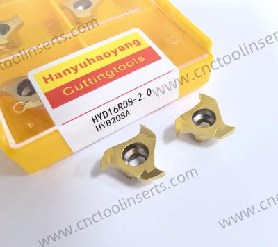 China Yellow PVD Coated CNC Milling Insert Model HYD18R09-2.5 HYB208A, Grooving Inserts, Suitable for Difficult-to-Machine Materials Except High-Temperature Alloys. for sale