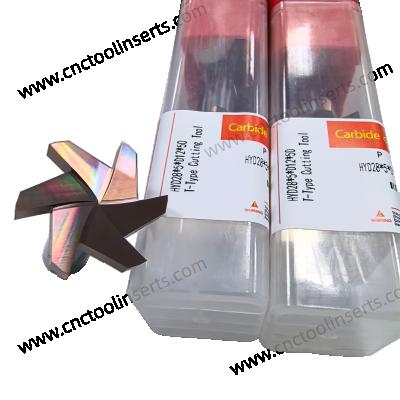 China Coated T-Slot Cutters， HYD28*5*D12*50, 6-Flute, Straight Shank ，Specifically designed for machining T-slots, side grooves, chamfering, and special contours. for sale