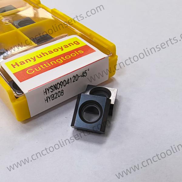Quality CNC Heavy-Duty Peeling Inserts, PVD Coating HYB208,  HYSN0904120-45°, suitable for difficult-to-machine materials including stainless steel and nodular cast iron, excluding high-temperature alloys for sale