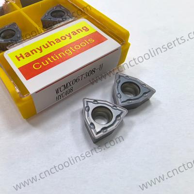 China CNC Drilling and Milling Insert WC-Co PVD Coating HYC408, Model WCMX06T308-U - Suitable for machining steels, stainless steel and other difficult-to-machine materials for sale