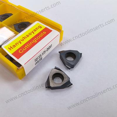 China CNC Grooving Insert with PVD Coating TGF32R150T-63° HYB208, Suitable For Difficult-to-machine Materials Except High-temperature Alloys. for sale