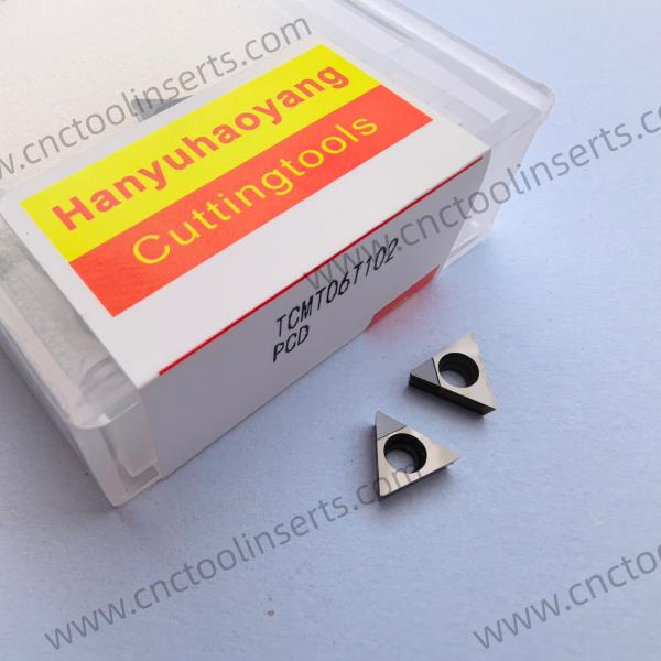 Quality CNC Standard Boring Inserts PCD Material Model TCMT06T102 - For Heavy-Duty Interrupted Cutting Operations for sale