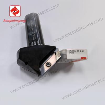 Cina Inserto per fresatura CNC, Fresa per smussatura con rivestimento PVD HYKC22X4-R0.4-45° HYB208, Adatto per materiali difficili da lavorare, esclusi gli acciai ad alta temperatura in vendita