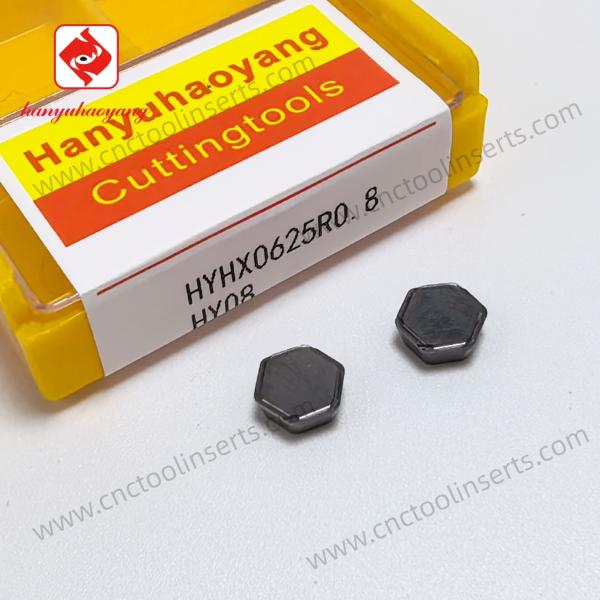 Quality CNC Reaming Insert HYHX0625R0.8 with Uncoated HY08 for Multi-edge Continuous Cutting and High Surface Quality for sale