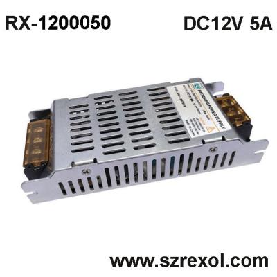China 12V5A 60W Strip ultra thin power supply showcase light strip SMPS LED light box power supply for sale
