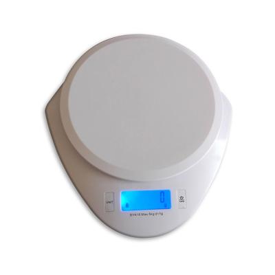 China ISO, CE, ROHS, REACH BV Home Electronic Kitchen Scale  ABS  food Scale Big LCD Display 5kg, 11lb Max Digital Scale for sale