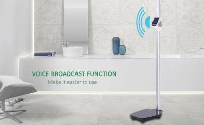 China Medical Ultrasonic Height and Weight scale with Bluetooth Voice function 200kg 1.95 meter With RS-232 port for sale