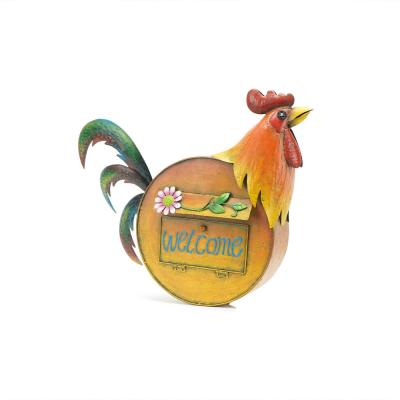 Cina Cassetta delle lettere fatta a mano del gallo del metallo di DIY dell'ornamento animale creativo del giardino in vendita