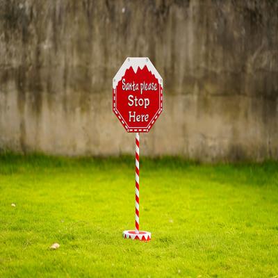 China Outdoor Metal Christmas Decoration Handcrafted Christmas Sign Ornaments Standing for sale